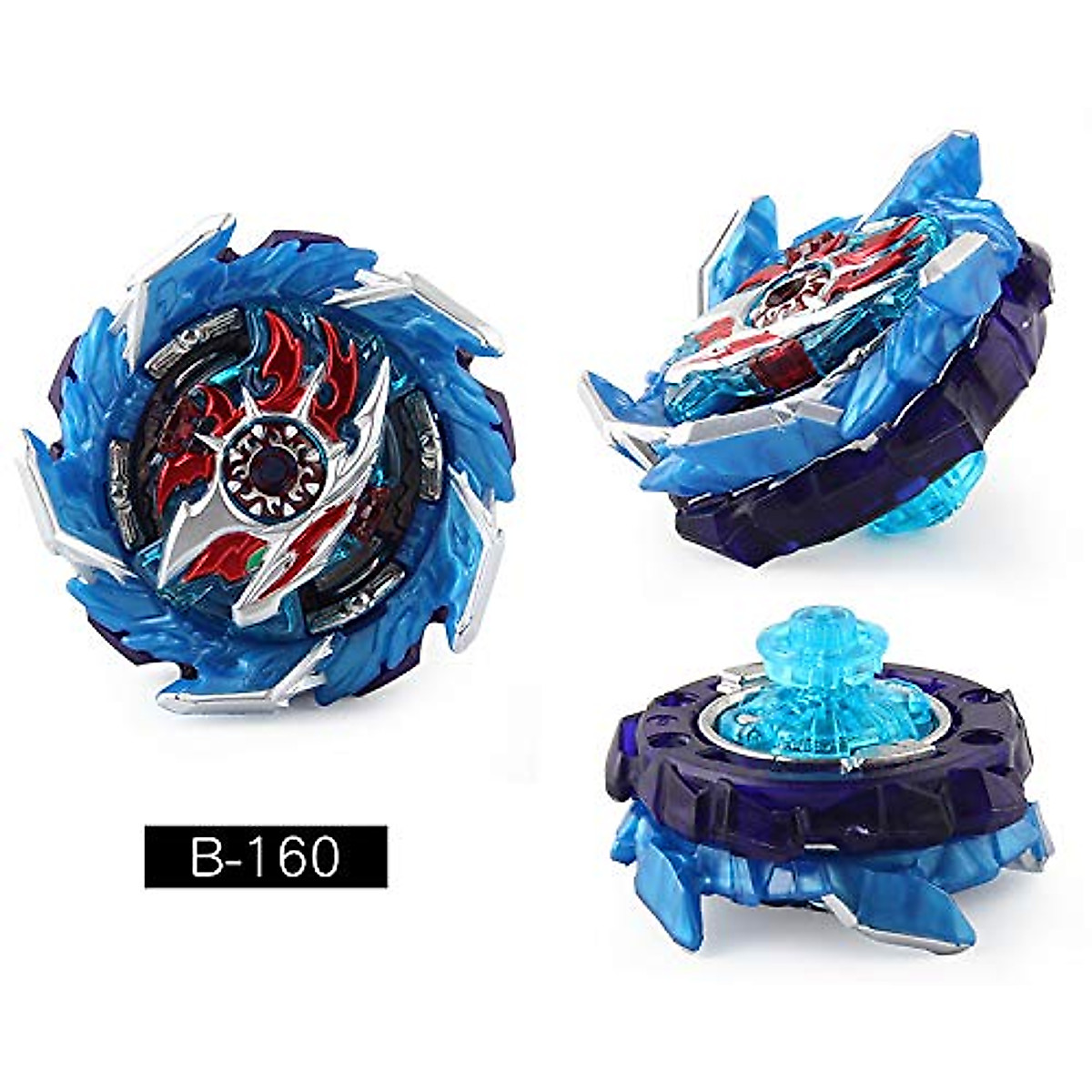 NeschToy Bey Battle Burst Sparking Launchers Left and Right Spin Exclusive Combo Set 2 in 1 Blue