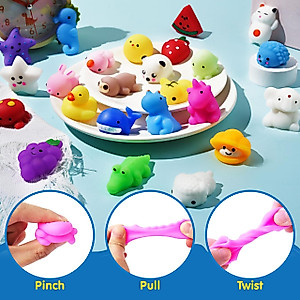 JOYIN Mochi Squishy Toys Set, Random 25 Pack Mini Mochi, Party Favors for Kids, Kawaii Squishy, Stress Relief Toys, Basket Stuffers, Goodie Bags Fillers, Birthday Gifts, Classroom Prizes