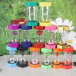 XINBAOHONG Hourglass Sand Timer,Plastic Sand Clock Hour Glass Sandglass Timer for Kids Games Classroom Home Office Decor Kitchen Use (Blue 5min)