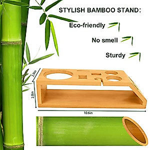 Cocktail Shaker Set Bartender Kit: 10-Piece Premium Stainless Steel Martini Shaker Set with Bamboo Stand Includes a 25 oz Shaker to Make Mixing Wonderful