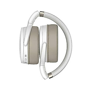 Sennheiser HD 450BT Bluetooth 5.0 Wireless Headphone with Active Noise Cancellation - 30-Hour Battery Life, USB-C Fast Charging, Virtual Assistant Button, Foldable - White (Renewed)