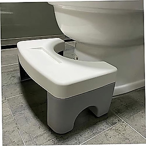 Cabilock 1pc Toilet Stool Footstool Squat Stable Toilet Stool Adults Toilet Stool Foot Rest Stools Bathroom Potty Stool Bathroom Footstool Toilet Step Stool Bathroom Chair White Pp