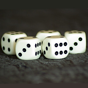 Professional Double Layers Faux Leather Dice Cup Set with 5 Dice for Most Dice Games