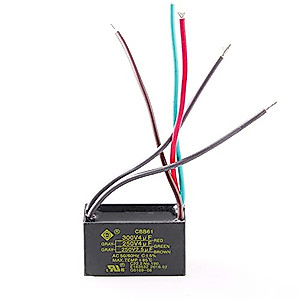 CNCYEAH Ceiling Fan Capacitor 1PCS 4uf+4uf+2.5uf 250V/300V CBB61 Start Run Ceiling Fan Capacitor 5 Wire Replacement Parts
