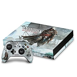 Head Case Designs Officially Licensed Assassin's Creed Edward Kenway Key Art Black Flag Graphics Vinyl Sticker Gaming Skin Decal Cover Compatible With Xbox One X Console and Controller Bundle