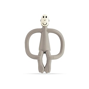 Matchstick Monkey Original Teething Toy for Baby 3 Months+, BPA-Free Food Grade Silicone, Easy to Hold & Naturally Fits in Mouth, Stimulates and Massages Sore Gums, Blue