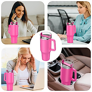 VBV 40 oz Tumbler with Handle and Straw, BFA Free Tumbler with Lid and Straw, Double Wall Vacuum Reusable Stainless Steel Insulated Water Bottle for Home, Office and Travel
