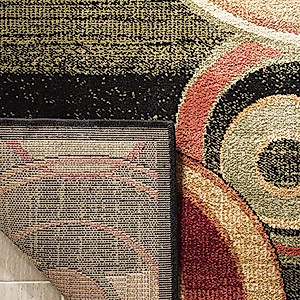 SAFAVIEH Lyndhurst Collection Area Rug - 6' x 9', Black & Multi, Mid-Century Modern Design, Non-Shedding & Easy Care, Ideal for High Traffic Areas in Living Room, Bedroom (LNH225B)