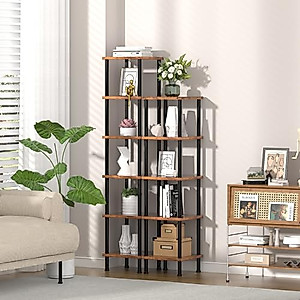 Homedawn 5-Tier Corner Shelf & 5-Tier Ladder Shelf with Steel Frame