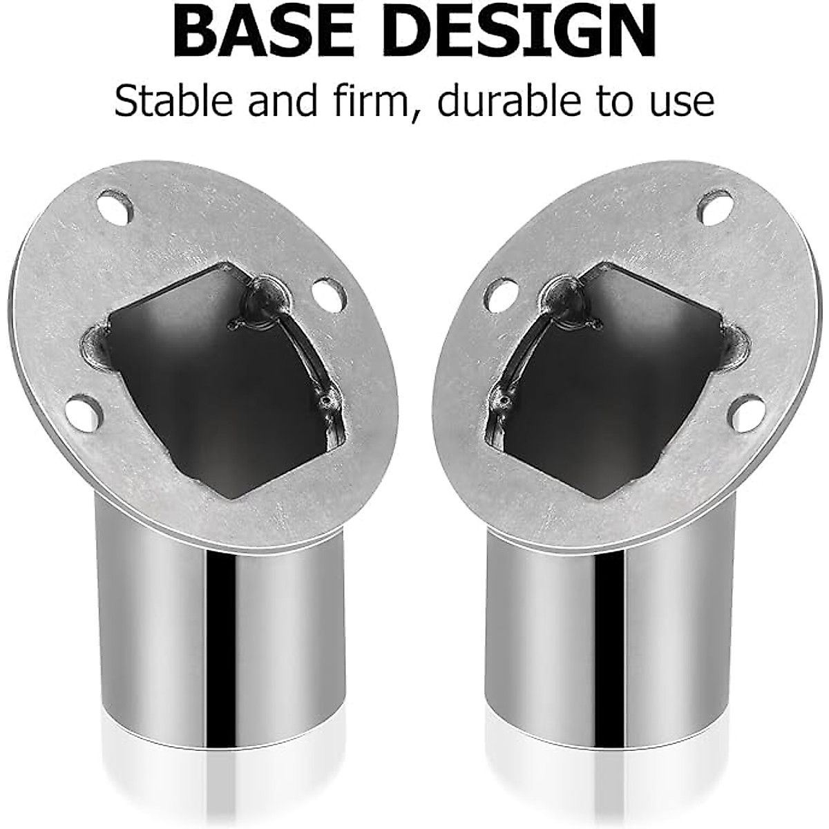 2Pcs Adjustable Socket Bracket Support Holder Stainless Closet Rod Flange Bevel Angle Flange Base