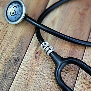 HEYGOO 2 Pack Dog Cat Stethoscope Charms, Stethoscope Id Name Tag