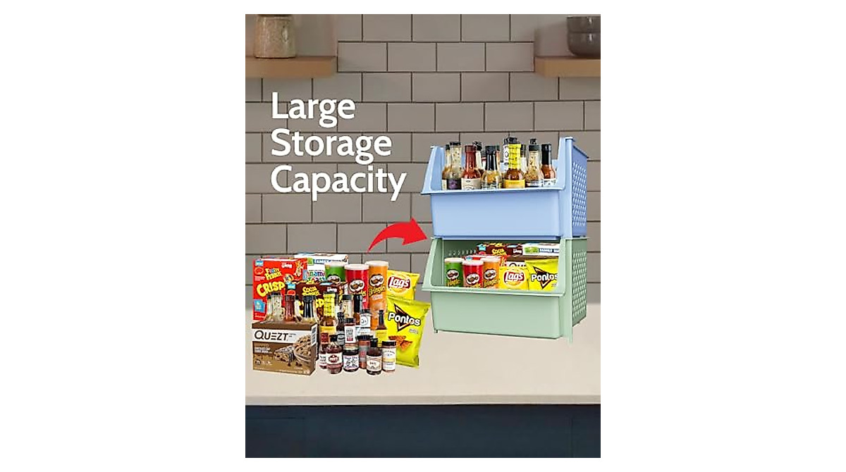 Skywin Stackable Storage Bins - Organize Your Pantry