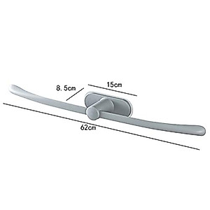 Towel Racks, Towel Rack Wall Mounted Towel Rack Self Adhesive Towel Rail Storage Rack Holder Organizer for Home Bathroom Kitchen/Grau/a