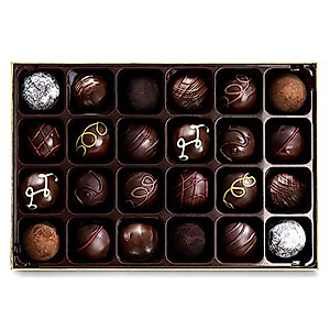 Godiva Chocolatier Dark Chocolate Truffles Assorted Chocolate Gift Box, 24 pc.