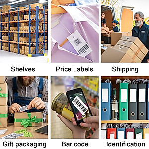 MaxGear 2.25" X 1.25" Direct Thermal Labels, Perforated UPC Barcode & FBA Address Stickers, Premium Permanent Adhesive Shipping Labels, Compatible with Rollo & Zebra (12 Rolls, 1000 Labels/Roll)