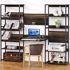 Sengroce Bookshelf, 71" Triple Wide 6 Tier 13-Shelf Bookcase Large Wall Etagere Tall Book Shelves with Metal Frame Open Storage Rack for Living Room Bedroom