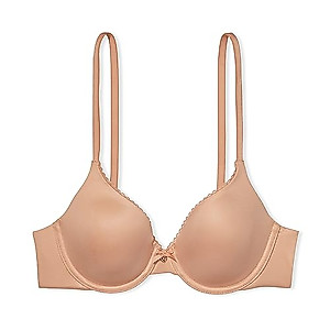 Victoria's Secret Perfect Coverage T Shirt Bra, Full Coverage, Lightly Lined, Adjustable Straps, Bras for Women, Body by Victoria Collection, Beige (38DD)