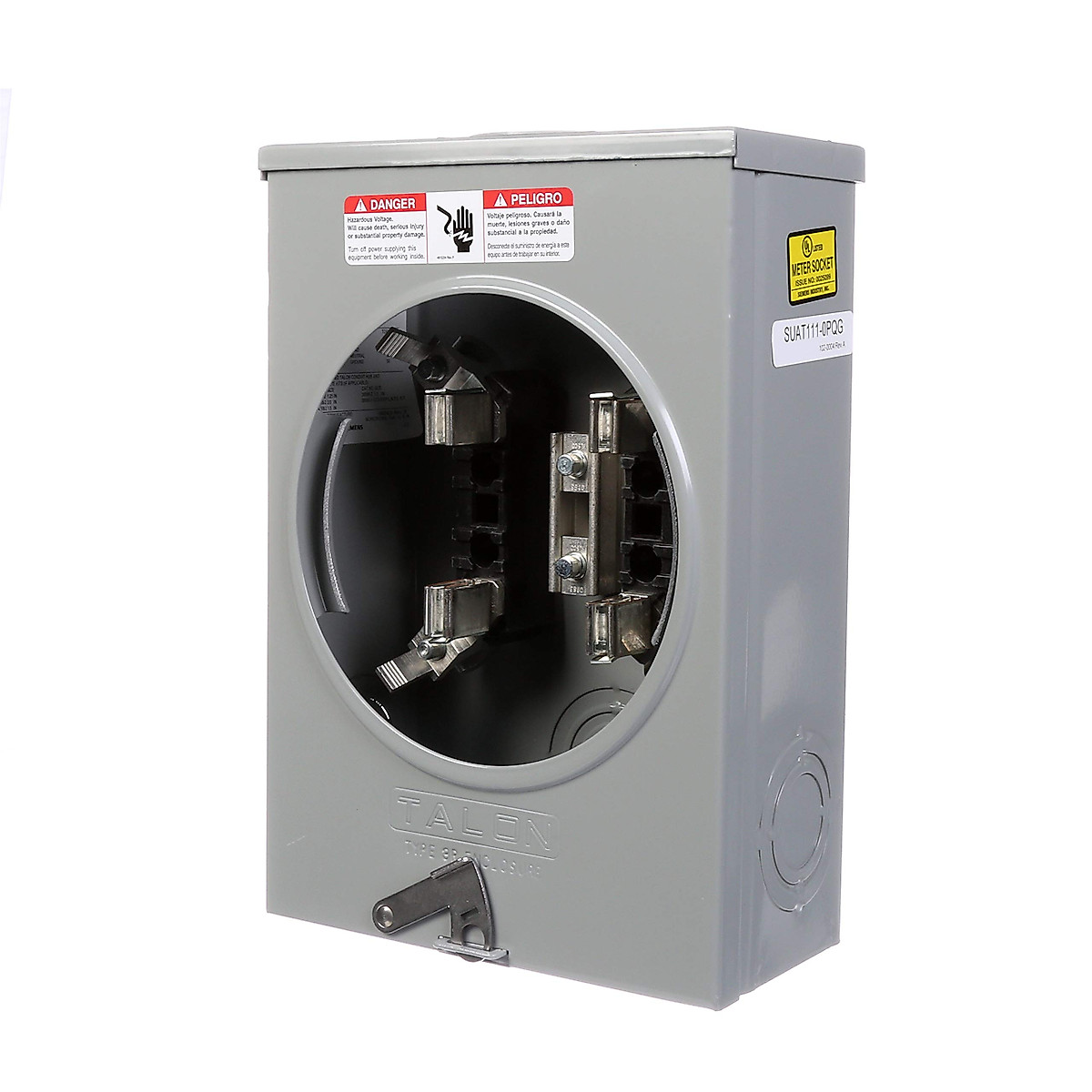 Siemens SUAT111-0PQG 135-Amp, 4 Jaw, Ringless Cover, Horn Bypass, Overhead And Underground Feed, Meter Socket