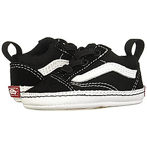 Vans Old Skool Crib (Infant/Toddler) Black/True White 4 Toddler M