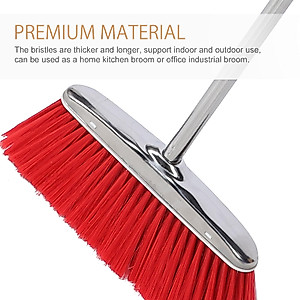 SOLUSTRE Angle Broom Steel Long Handle Broom Soft Bristles Broom Wide Sweeper Broom for Home Kitchen Office Yard Use