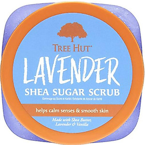TREE HUT Lavender Shea Sugar Scrub 18 Oz! Formulated With Real Sugar, Certified Shea Butter And Lavender Oil! Exfoliating Body Scrub That Leaves Skin Feeling Soft & Smooth! (Lavender Scrub)