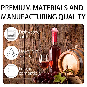 Pink Mushroom Wine Stoppers Mushroom-Shaped Bottle Plug Wine Bottle Stoppers Wine Accessories Kitchen Gadgets Kitchen Gift Set Creative Gifts Halloween Mushroom Decoration -2pcs Bottle Stoppers