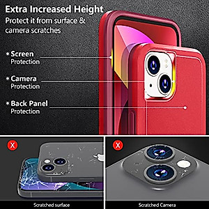 NINDOO Designed for iPhone 13 Mini Case [Shockproof Protective Hard Back] [Military Grade Drop Tested] [Dust-Proof and Anti-Fingerprint],Protection Phone Case for iPhone 13 Mini 5.4 inch. (Red)…