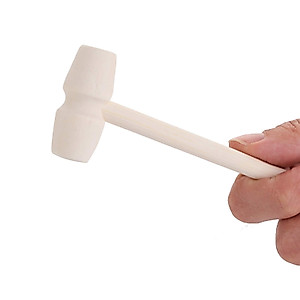 WUWEOT 60 Pack Mini Wooden Hammer Mallet, 5.6" Pounding Toy Educational Tool for Kids Boys Girls, Ideal for Cracking Seafood and Chocolate