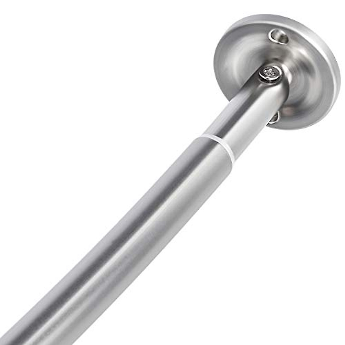 Amazon Basics Extendable Curved Shower Rod - 48" to 72", Nickel