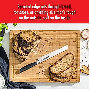 Zwilling All Star 8-inch Bread Knife, Cake Knife Razor-Sharp German Knife, Made in Company-Owned German Factory with Special Formula Steel perfected for almost 300 Years, Silver End Cap