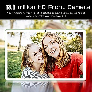 High Configuration 10.1inch Tablet, 4+32G Ultra-Thin HD Display (2.4G/5G WiFi, 256G), Android Tablet, Learning Game Video Office Tablet, Dual SIM Communication,Gift for Friends