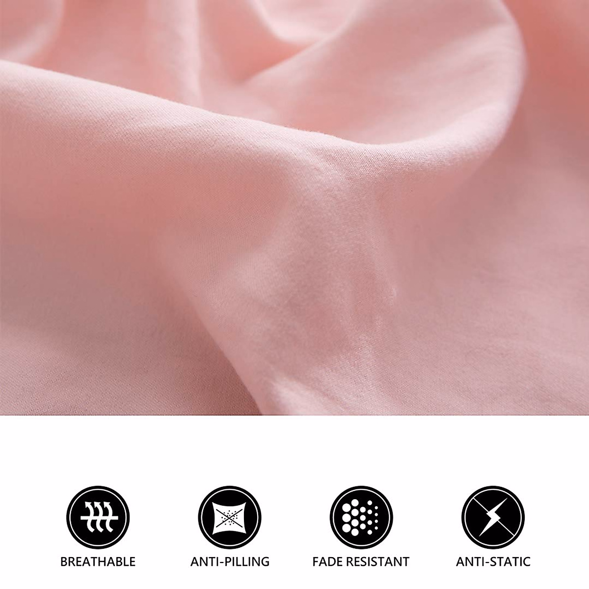 Lanest Housing Full Size Sheets,2400 Thread Count Soft Deep Pocket Microfiber Sheets, 4 Pieces Pink Bedding Sheets & Pillowcases