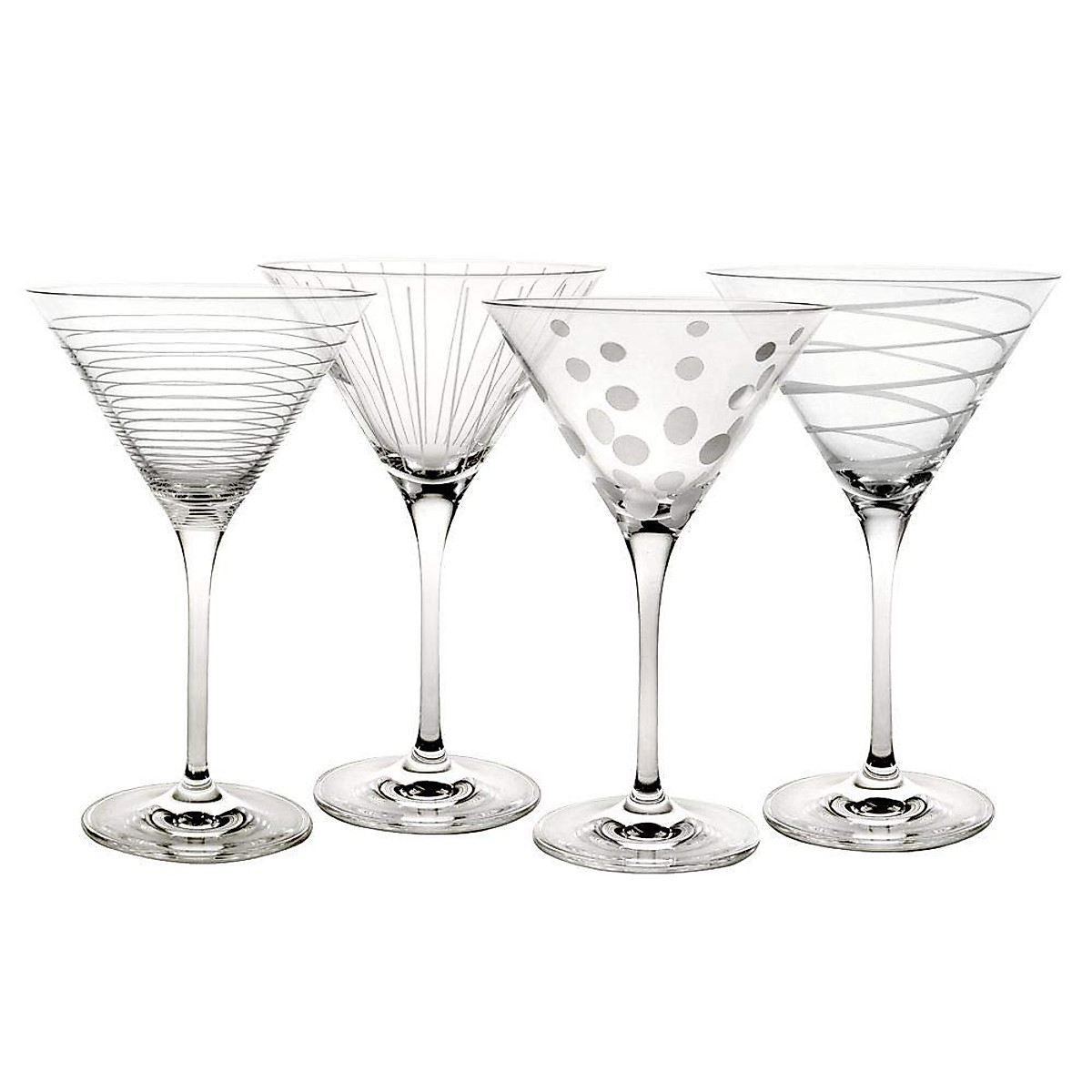 Mikasa Cheers Martini Glass Set of 4 and Double Old Fashioned Glass Set of 4