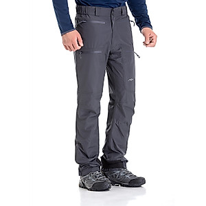 TRAILSIDE SUPPLY CO. Mens-Ski-Snow-Snowboard-Pants, Wind/Waterproof, Insulated, M, Grey