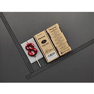 Pfizermay 2.76 Inch Red Glitter Happy Birthday Cake Candles Number Candles Cake Topper Decoration for Wedding, Festival, Reunions, Theme Party Anniversary Kids, Adults, Baby, Pets (Red, 1)