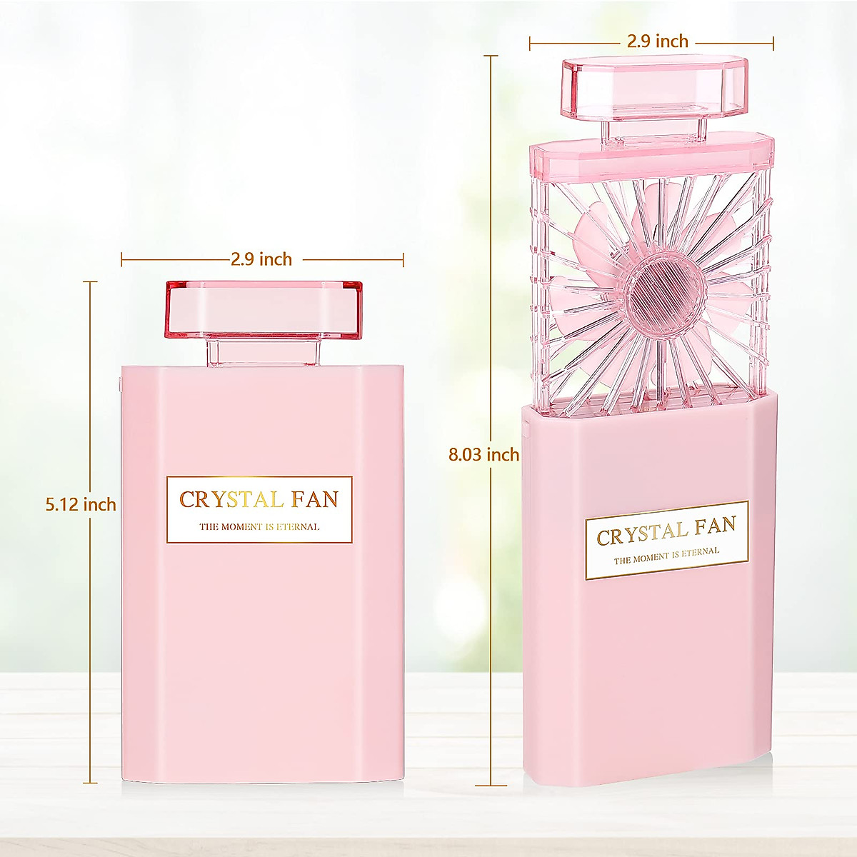 seOSTO Mini Portable Fan Rechargeable,Battery Powered Fan,Handheld Fan With 3 Speeds Electric Fan For Girls Woman Office School Working Home