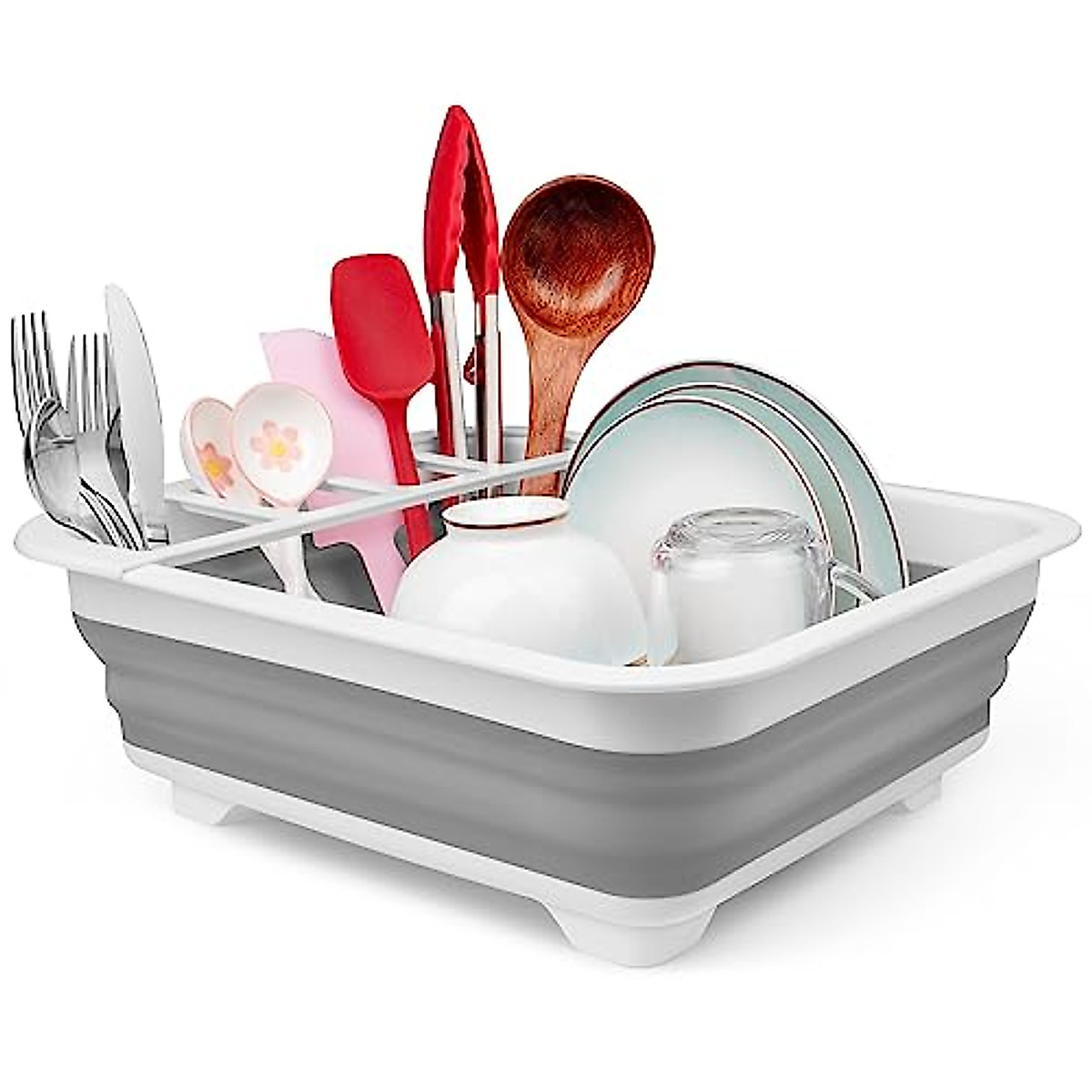 Collapsible Dish Drying Rack Portable Dish Drainers for Kitchen Counter,Kitchen Sink Organizer Basket RV Accessories Camper Kitchen Organization and Storage Space Saver Dish Rack Over Sink Drying Rack