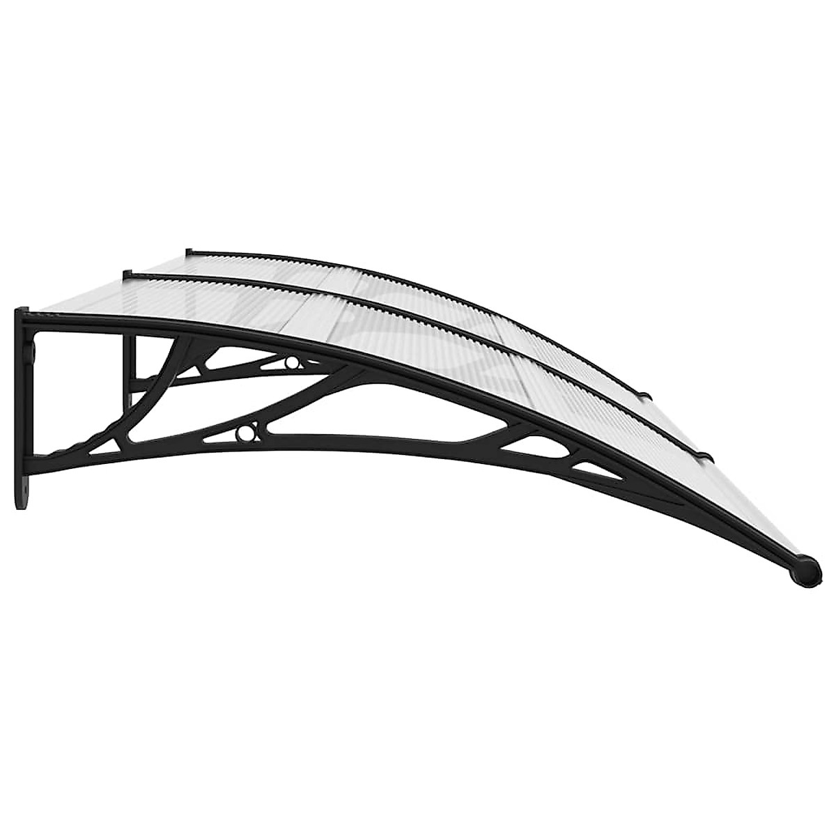 Window Awning Door Canopy | Modern Polycarbonate Front Door Canopy | Outdoor Patio Awning Canopy Window Door Cover for Rain Sunlight Protection | Black PC 78.7" x 39.4" by FurturHome