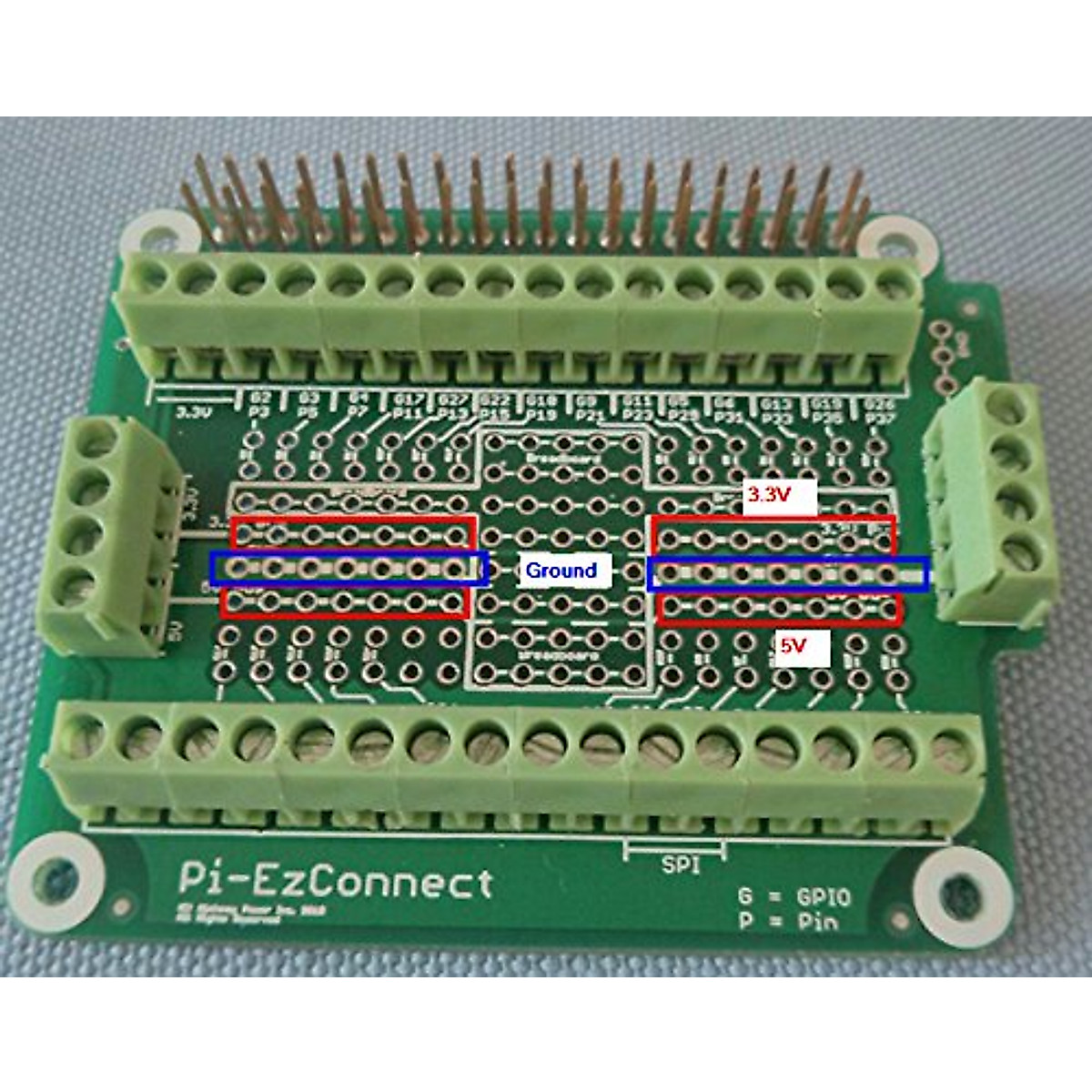 Alchemy Power Inc. Pi-EzConnect. Raspberry Pi 4, Pi 3 etc GPIO Connector. A HAT to Connect GPIOs and sensors to Raspberry a Pi