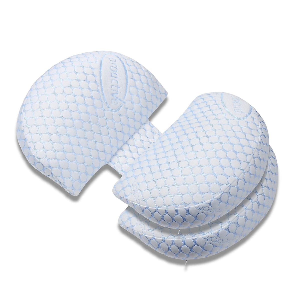 Clasymoon Pregnancy Pillows, Maternity Pillow,Pregnancy Pillows for Sleeping with Removable Cover,Pregnancy Body Pillow for Back Pain and Pregnant Legs,HIPS, Belly Support(3 in 1-Blue White)