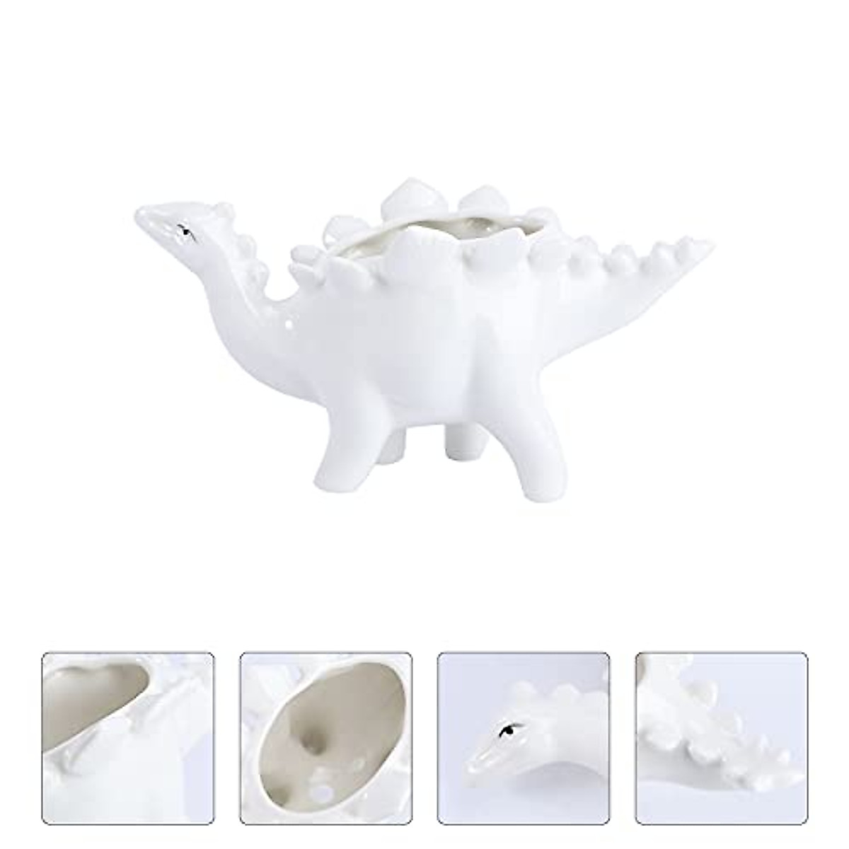 Happyyami Dinosaur Ceramic Flower Pot Ceramic Planter Succulent Planter Decorative Planter Indoor pots for Plants planters for Indoor Plants Succulents Cartoon Plant Pot Cactus Planter Juicy