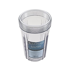 Bluonics 4.5 x 10" Whole House Water Filter GAC Carbon with Clear Transparent HOUSING