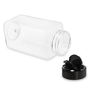 Tosnail 16 Pack 17 Fluid Oz Clear Plastic Spice Jars Spice Containers Spice Bottles Seasoning Organizer with Black Lids