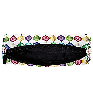 Colorful Abstract Snowflakes Pencil Bag Pen Case Stationary Case Pencil Pouch Desk Organizer Makeup Cosmetic Bag for School Office