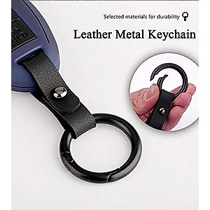 SANRILY Flip Key Cover Case for Audi A3 A6 Q3 Q7 Keyless Entry Key Holder Stylish ABS + Soft Silicone Appearance Key Protector Shell with Keychain Blue
