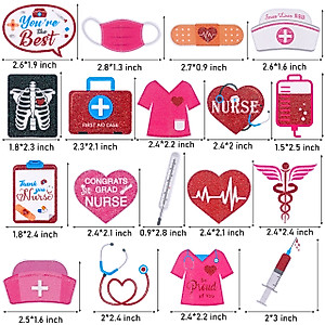36pcs Nurse Cupcake Toppers Nurse Graduation Party Cake Decoration Medical Rn Party Supplies Favors for Nursing Party Nurse Grad Theme Party Baby Shower Birthday Party