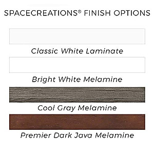 ClosetMaid 6105340 SpaceCreations 44" - 115" Wood Closet Organizer Kit, Classic White