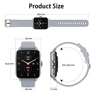 Smart Watch (Answer/Make Call), 1.7" Waterproof Smartwatch 28 Sports Fitness Tracker with Heart Rate Monitor Sleep Tracker SpO2 for Android iPhone Phones, 2022 AI Voice Game GPS Step Counter for Men