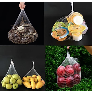 100 pieces nylon mesh net bags reusable mesh bags, Seafood Boiling Bags,Fruit and Vegetable Produce Packaging Net,24 Inch