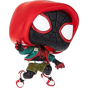 Spider-Man POP Marvel Into The Spiderverse - Casual Miles Morales (PX Previews Exclusive) Funko Vinyl Figure (Bundled with Compatible Pop Box Protector Case), Multicolor, 3.75 inches